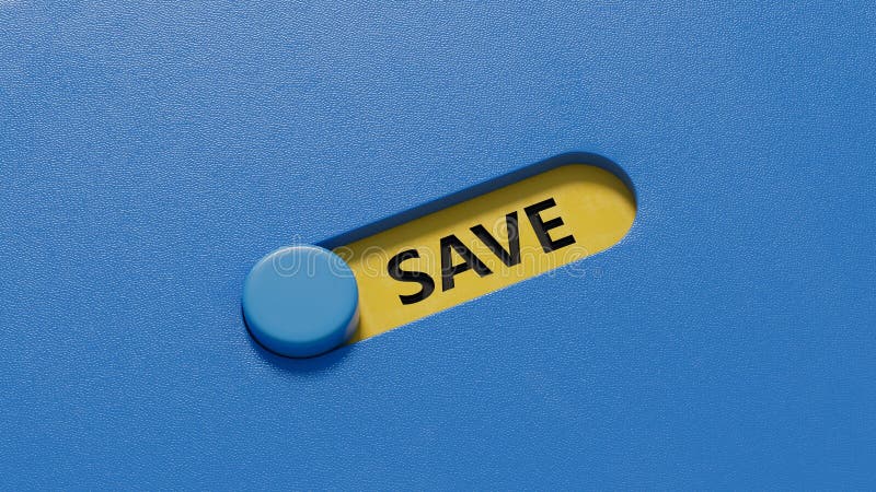 Symbol for Saving or Spending Money. Dice Form the Word Save while the ...