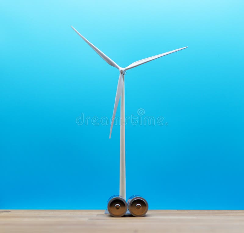 Symbol for Saving Wind Energy. Stock Photo - Image of regenerative ...
