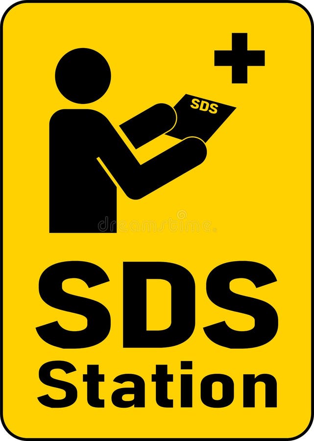 Symbol SDS Station Sign on White Background Stock Vector - Illustration ...