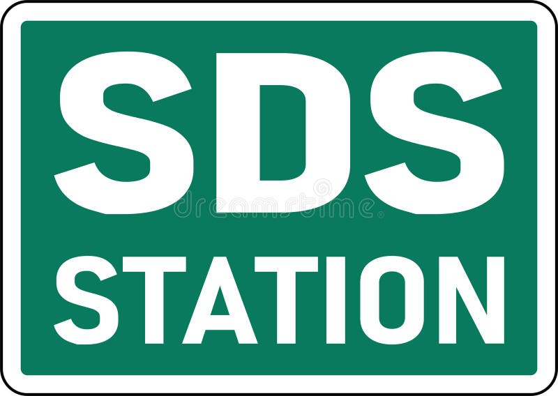 Symbol SDS Station Sign on White Background Stock Vector - Illustration ...