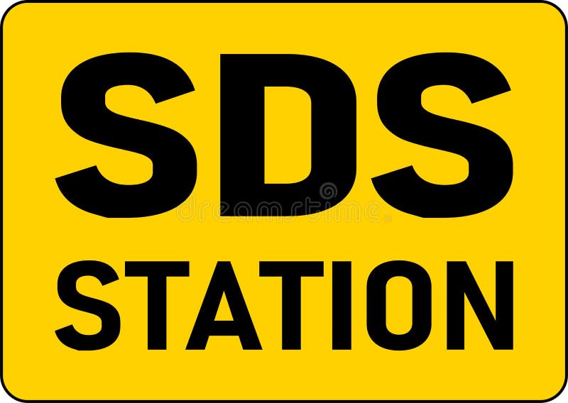 Symbol SDS Station Sign on White Background Stock Vector - Illustration ...