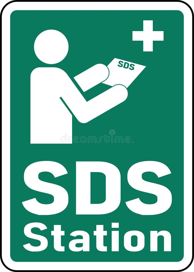 Symbol SDS Station Sign on White Background Stock Vector - Illustration ...