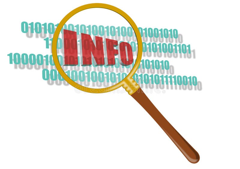 Symbol of Searching Information Stock Illustration - Illustration of ...