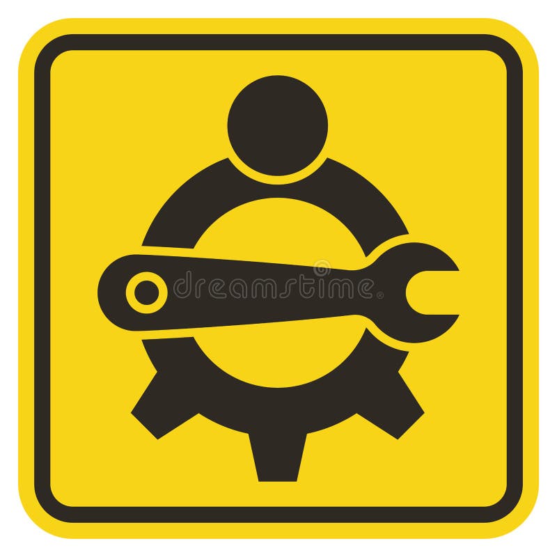Symbol Service Tool,Maintenance Worker Label Stock Vector ...