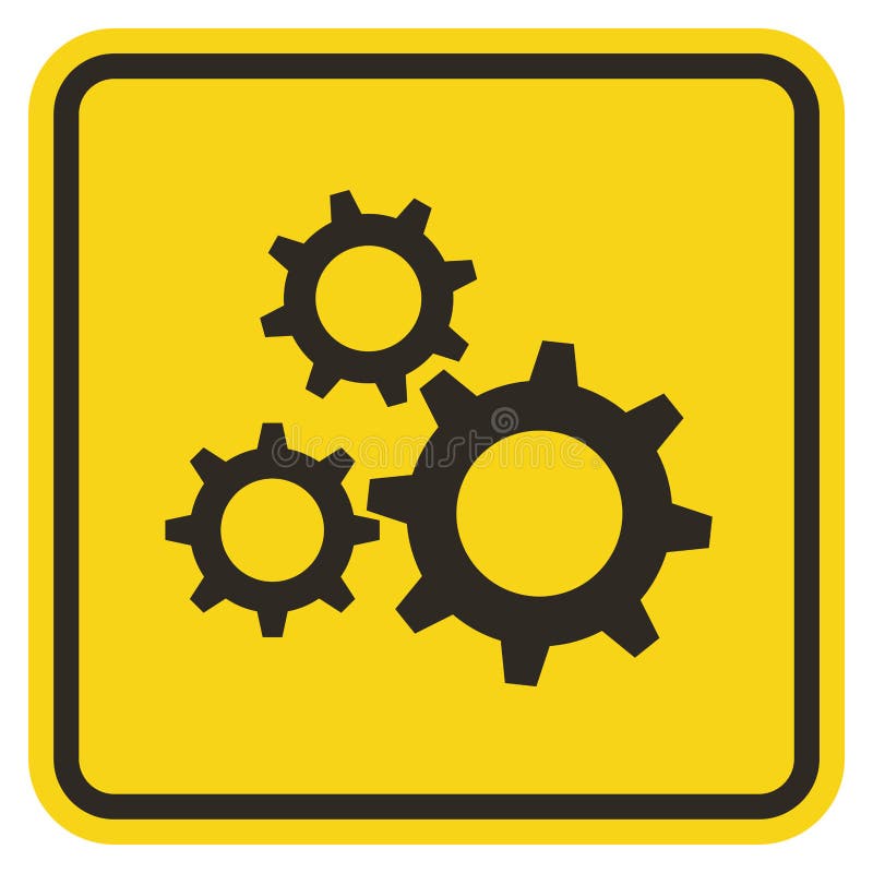 Symbol Service Tool Sign on Yellow Background Stock Vector ...