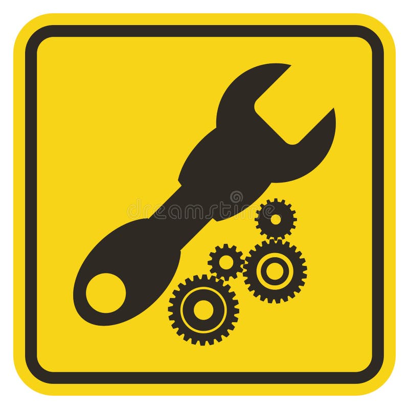 Technician Maintenance Icon Symbol Sign Isolate on White Background ...