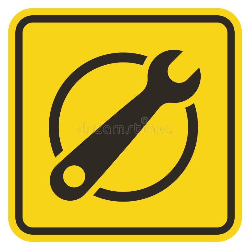 Technician Maintenance Icon Symbol Sign Isolate on White Background ...