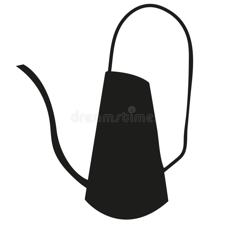 Symbol Shape of a Long Tall Watering Can Stock Illustration ...