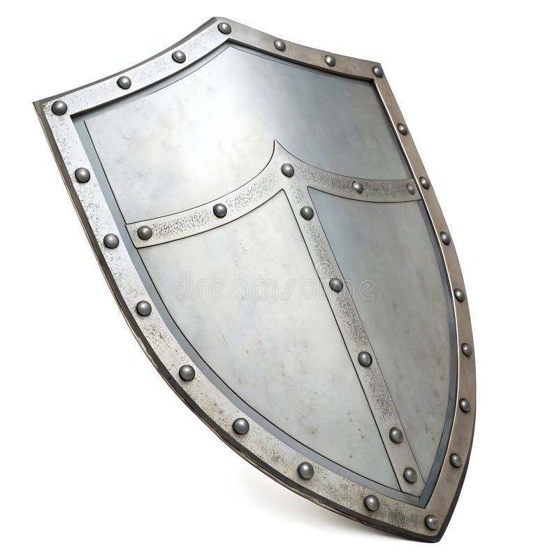 Shield Protection Safe Isolated on White Background Stock Illustration ...