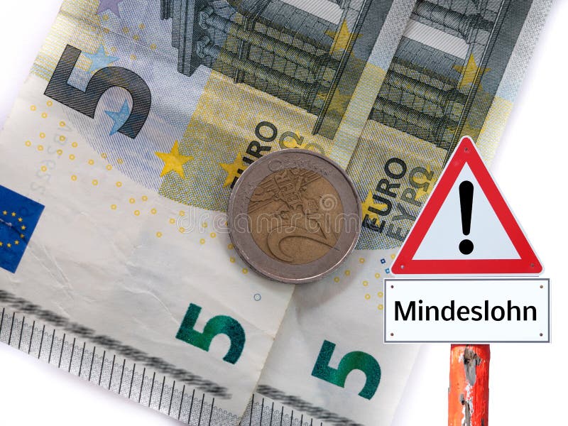 Symbol Sign Minimum Wage in Germany Stock Image - Image of gross ...