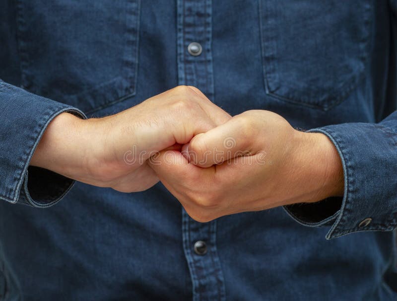 Hand Symbol Signifying a Strong Bond Like a Chain Stock Image - Image ...