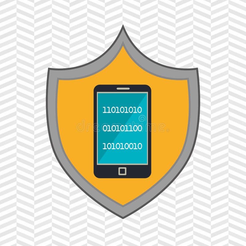 Symbol Smartphone Binary Data Stock Illustration - Illustration of ...
