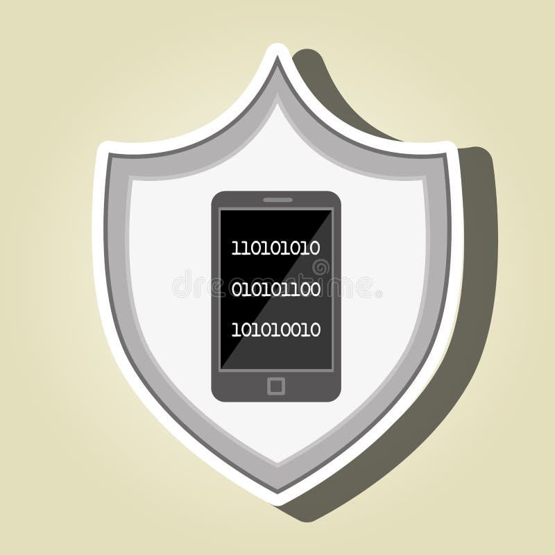 Symbol Smartphone Binary Data Stock Illustration - Illustration of ...