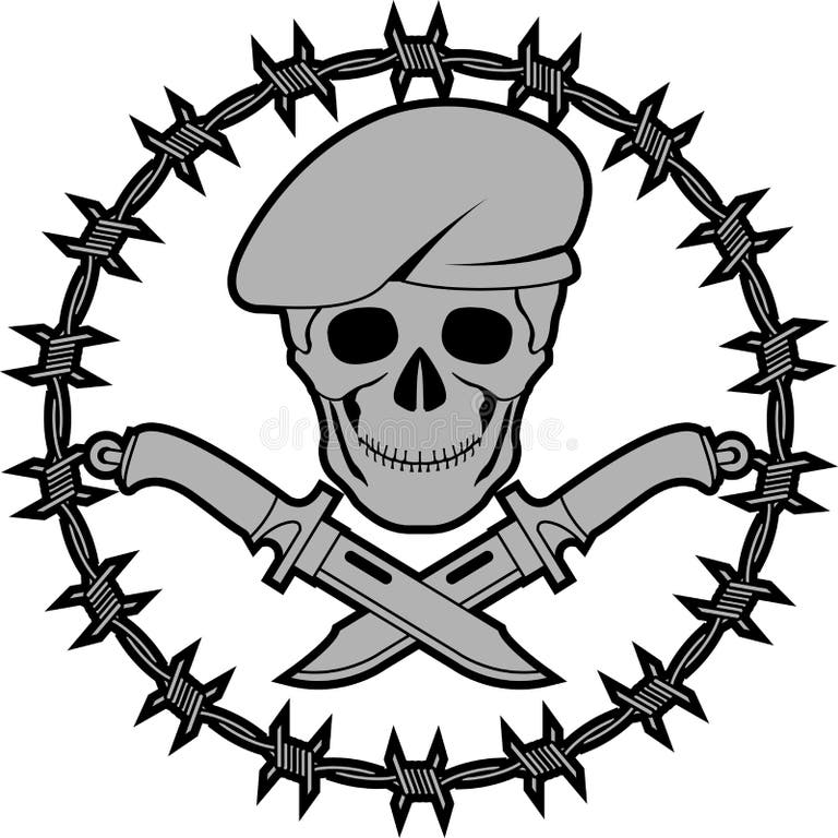 Symbol of special forces stock vector. Illustration of barbwire - 111319708