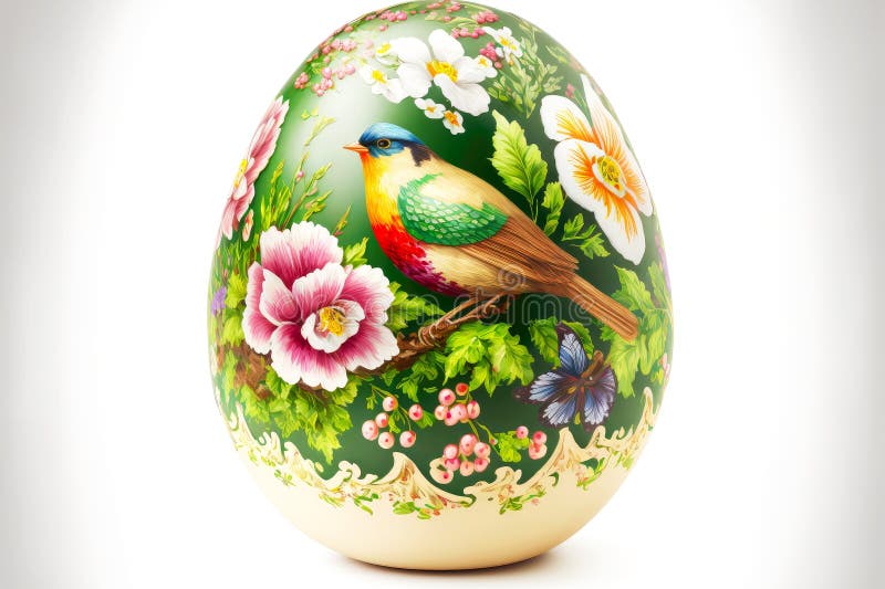 Symbol of Spring in Form of Easter Egg Painted and Decorated Stock ...