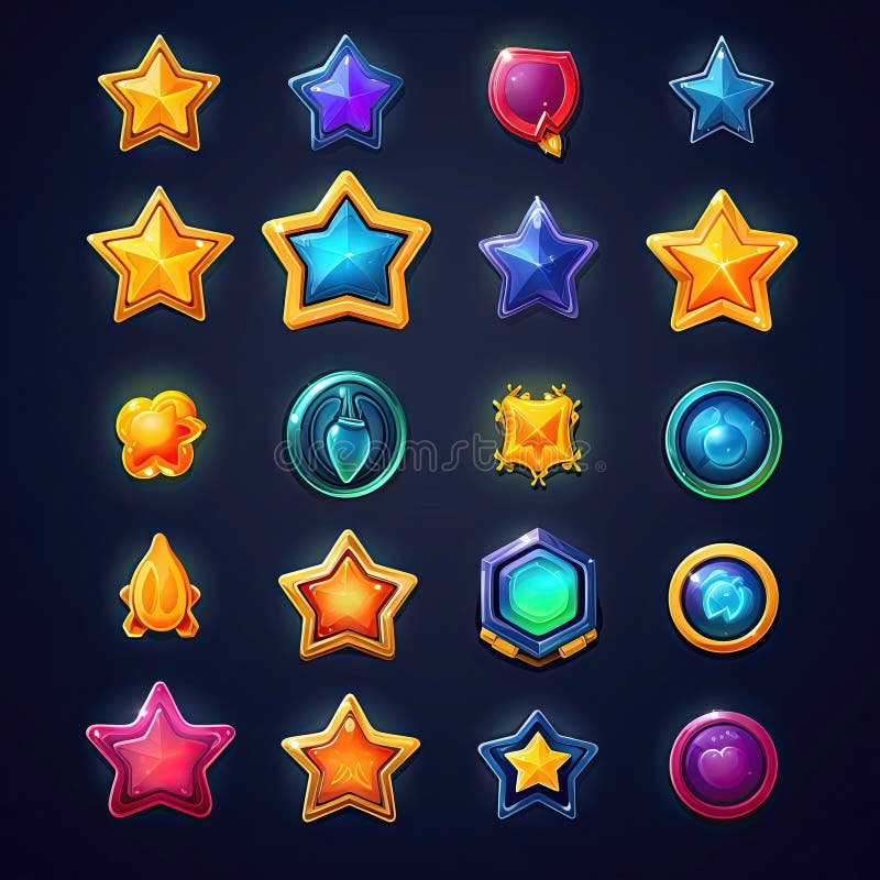 Symbol Star Game Ai Generated Stock Illustration - Illustration of ...
