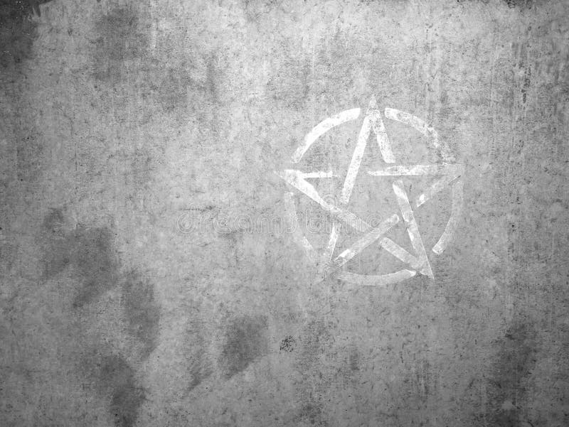 Symbol Star on Grunge Concrete Texture Background. Painted Star Stock ...