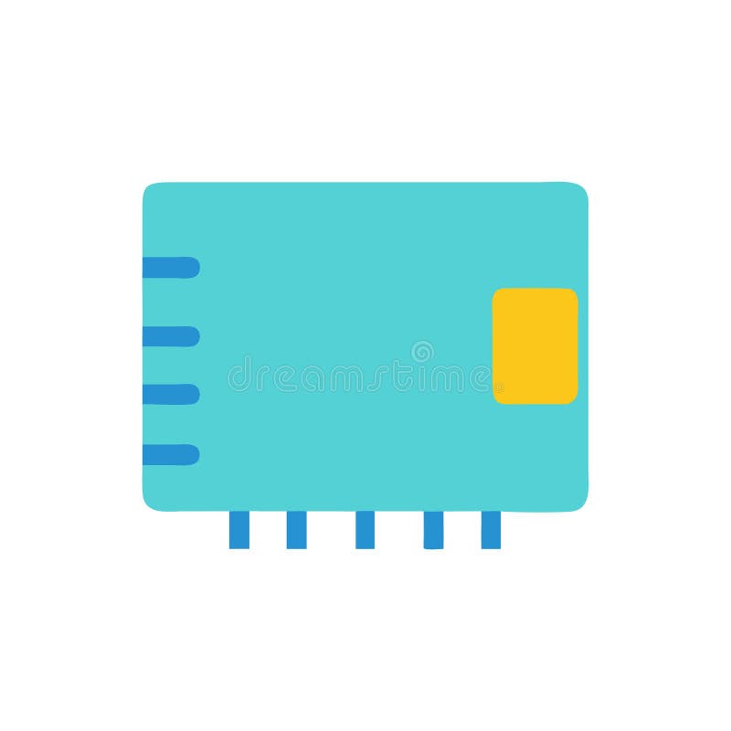 Stylish Credit Card Chip Symbol Stock Illustration - Illustration of ...