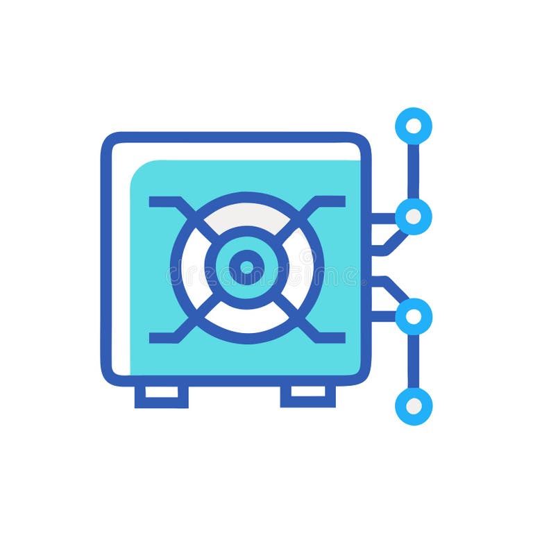 Stylish Data Vault Symbol stock vector. Illustration of symbol - 351523370