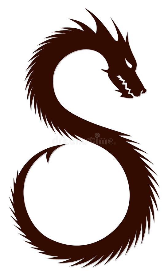 A Dragon Symbol. stock vector. Illustration of mythology - 121637439