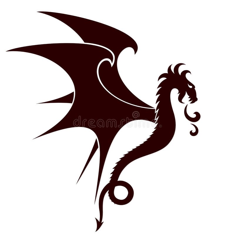 A Dragon Symbol. stock vector. Illustration of fantastic - 122489914