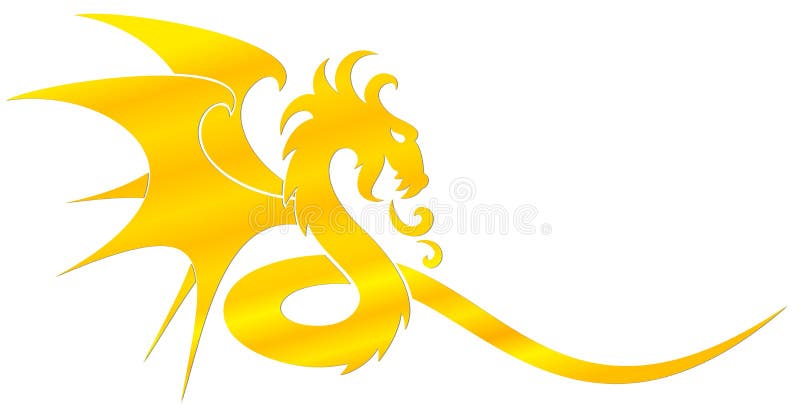 A Dragon Symbol. stock vector. Illustration of mythology - 121637439