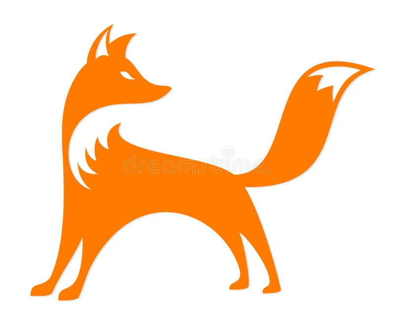 The Symbol of the Stylized Fox. Stock Vector - Illustration of sign ...