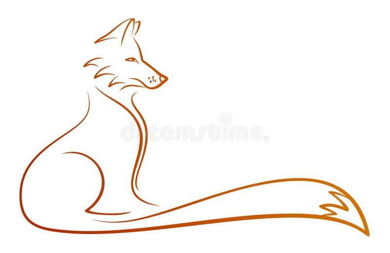 The Symbol of the Stylized Fox. Stock Vector - Illustration of animal ...