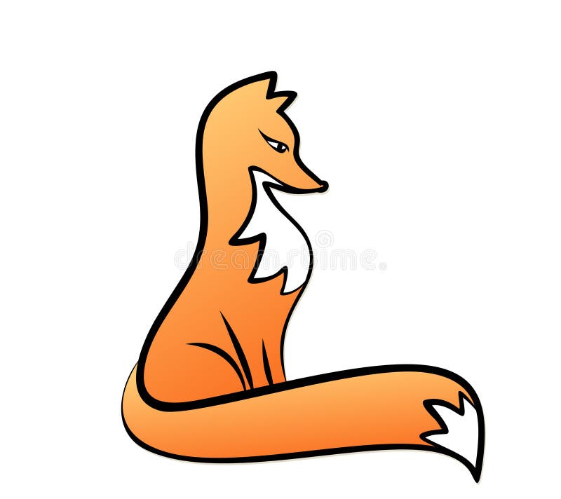 The Symbol of the Stylized Fox. Stock Vector - Illustration of stylized ...