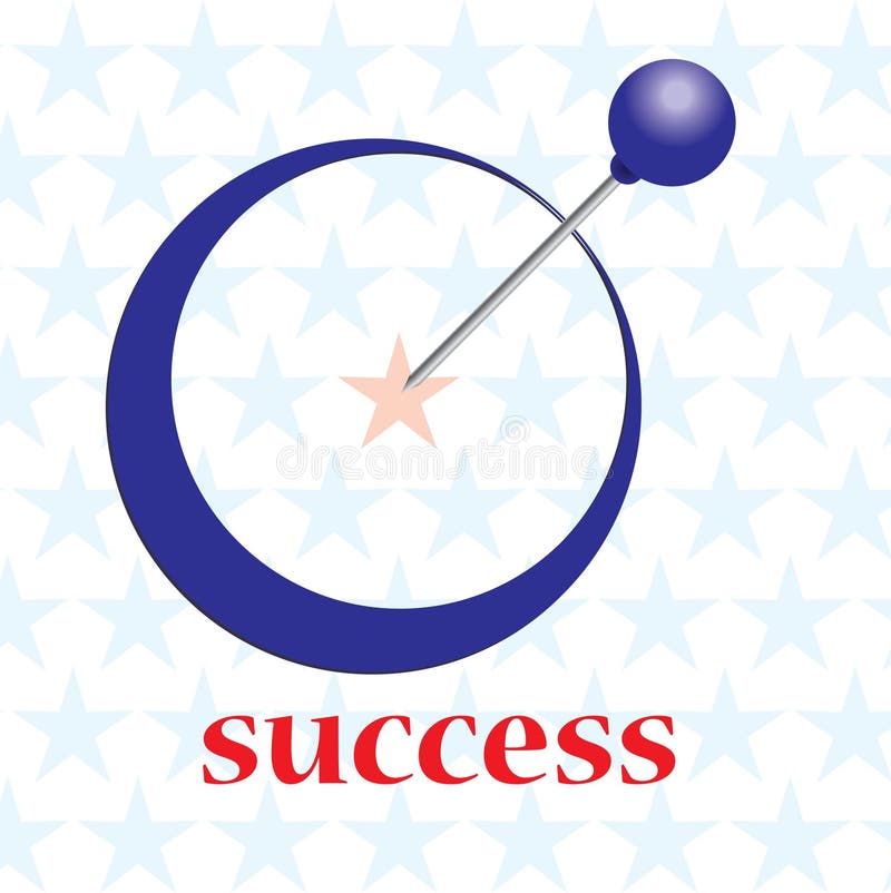Symbol of success is pin stock vector. Illustration of success - 106774221