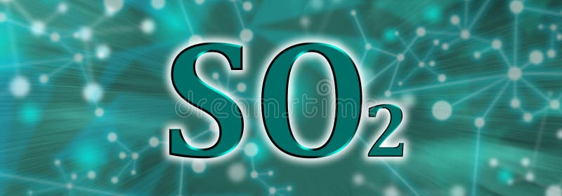 SO2 Symbol. Sulfur Dioxide Molecule Stock Illustration - Illustration ...