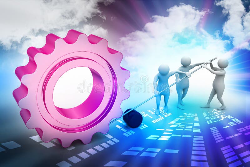 Symbol of teamwork stock illustration. Illustration of cooperate - 42252223