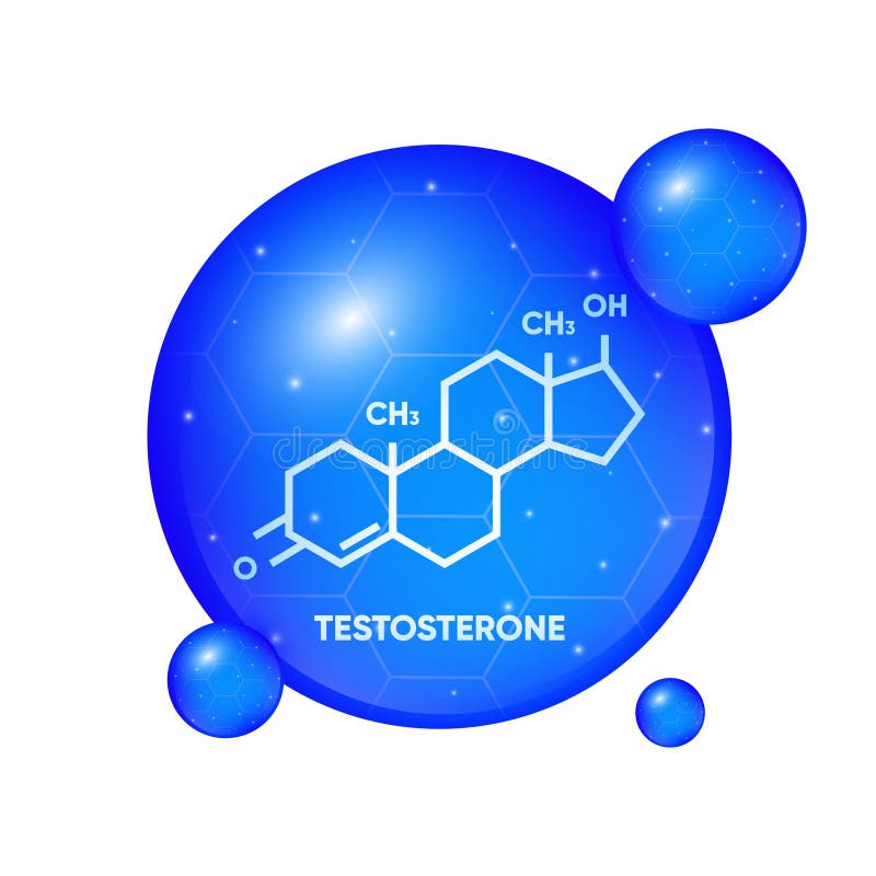 Symbol Of Testosterone Skeletal Formula Logo Molecular Chemical
