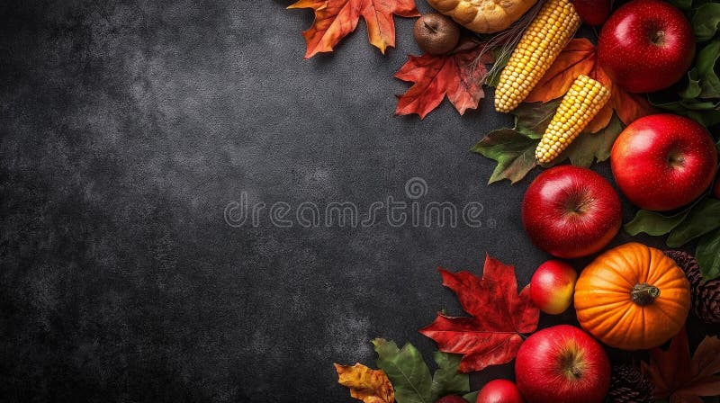 The Symbol of THANK GIVING Concepts Isolate on Black Backgrounds. Copy ...