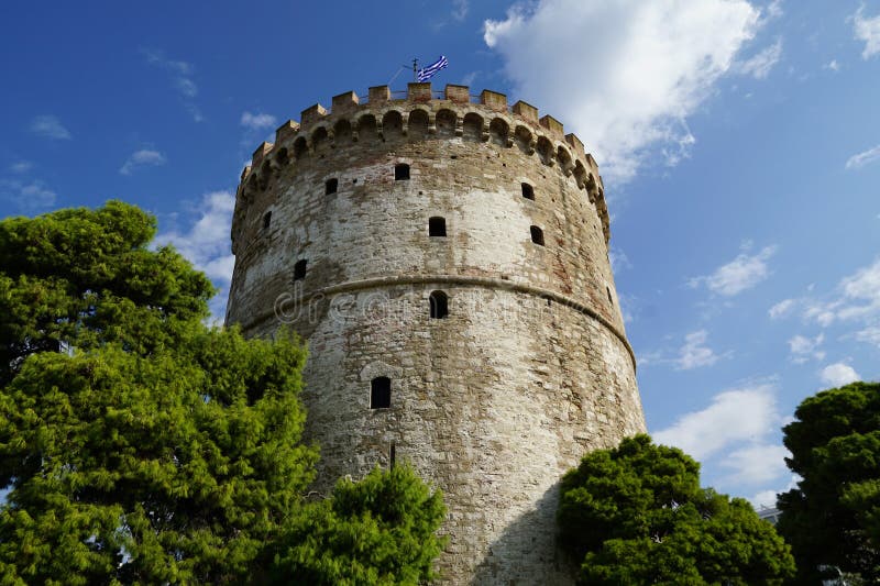 Symbol of Thessaloniki is White Tower from 15th Century Stock Photo ...