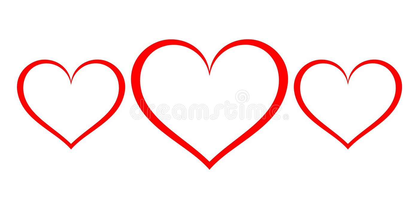 Heart Three Sizes Stock Illustrations – 85 Heart Three Sizes Stock ...