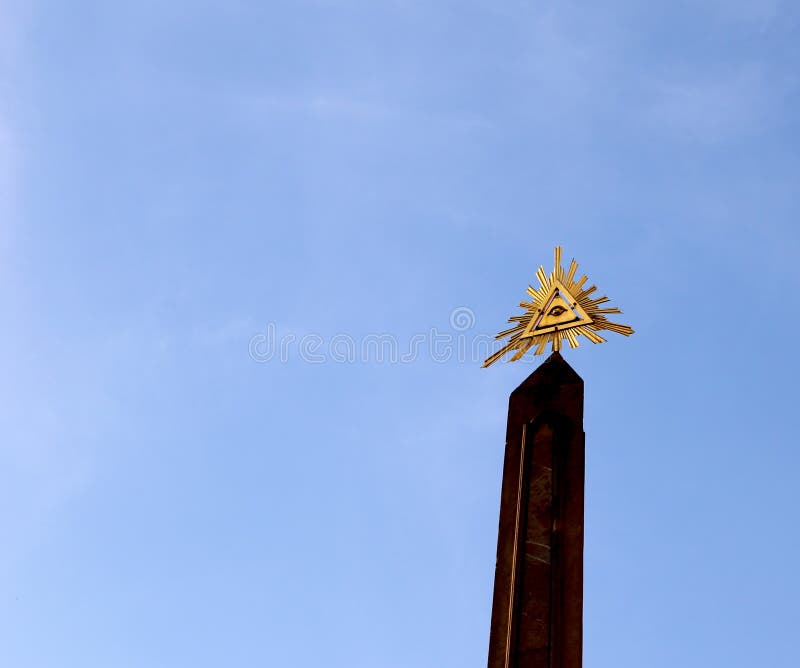 Symbol of the Trinity with Triangle and One Eye Stock Photo - Image of ...