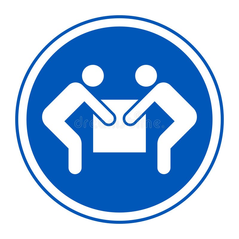 Symbol Two Person Lift Sign Isolate on White Background,Vector ...