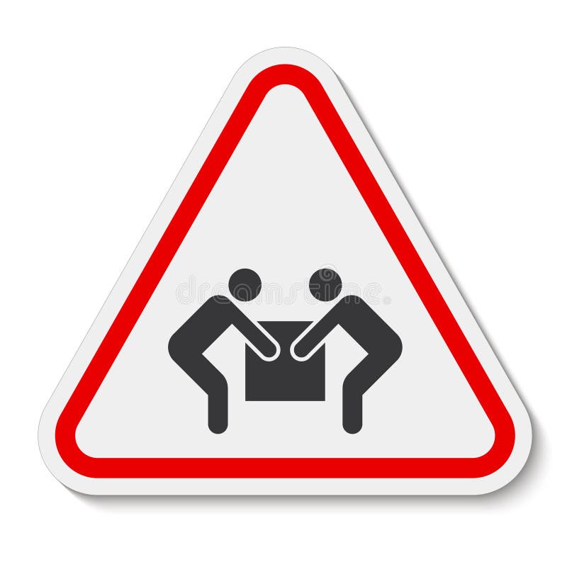 Symbol Two Person Lift Sign Isolate on White Background,Vector ...