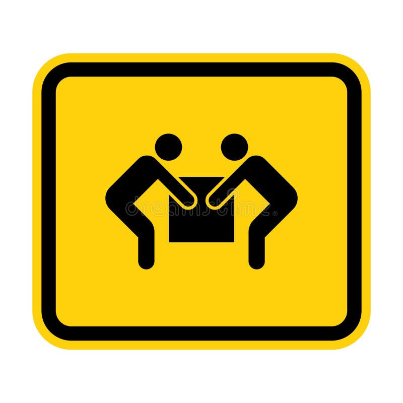 Symbol Two Person Lift Sign Isolate on White Background,Vector ...