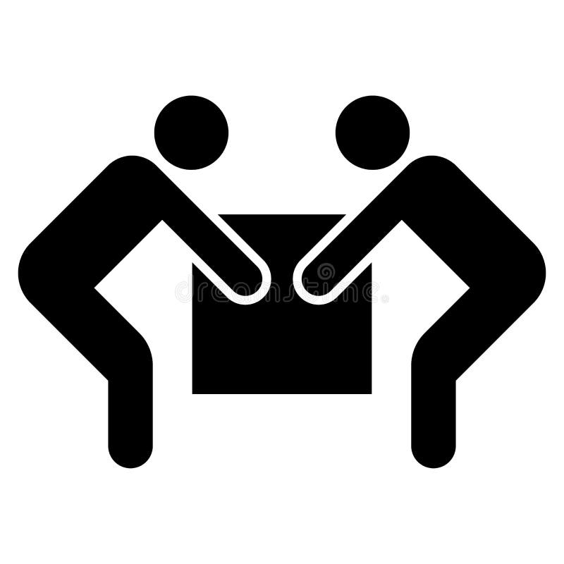 Symbol Two Person Lift Sign Isolate on White Background,Vector ...