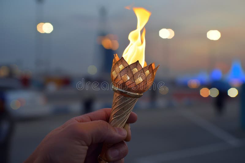 Symbol of Unity and Athletic Excellence: Olympic Torch Stock ...
