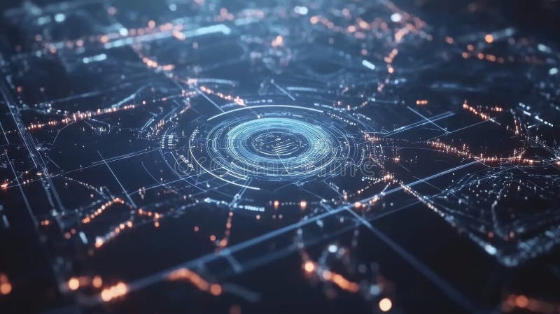 Symbol Update (two Arrows) on Abstract Technology Background. 3D Symbol ...