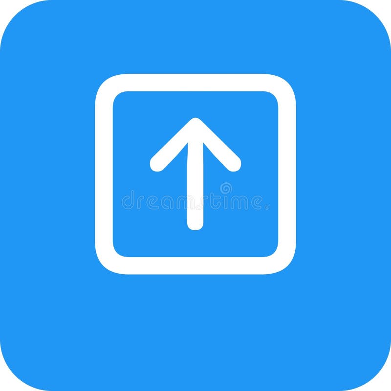 Symbol of Upper Straight Direction. Stock Illustration - Illustration ...