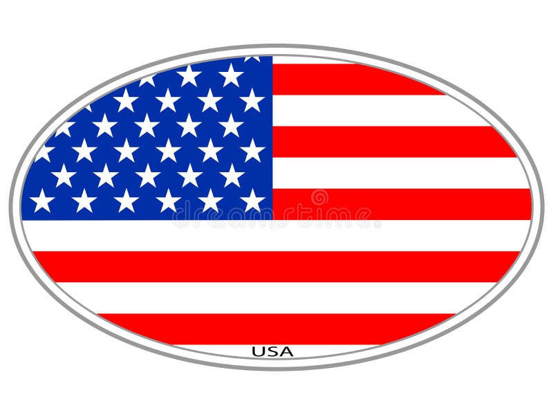 USA flag icon symbol sign. stock vector. Illustration of event - 176418063