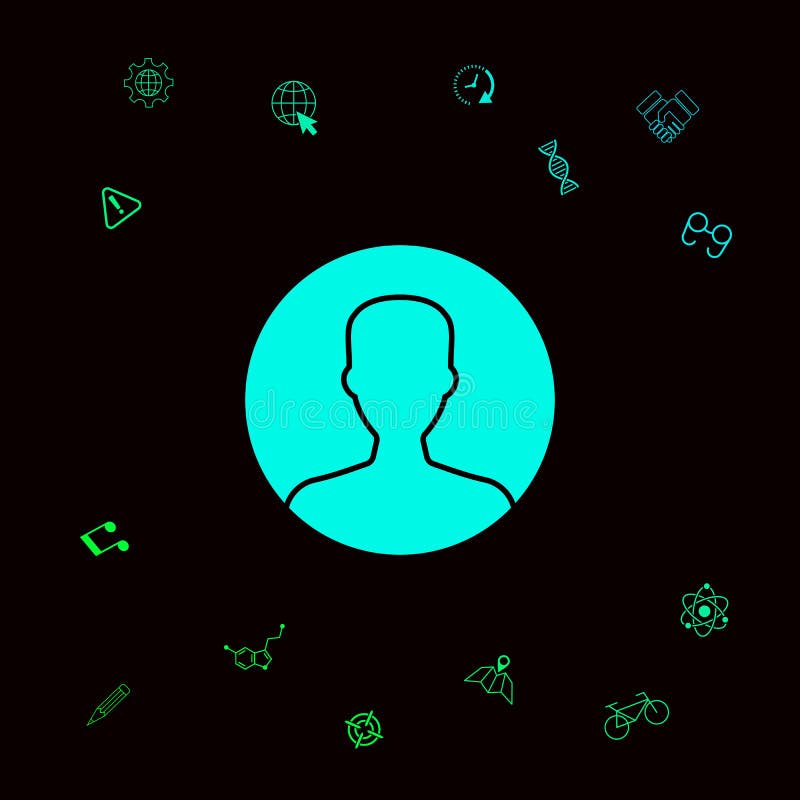 Symbol of User Icon in Circle. Profile Icon. . Graphic Elements for ...