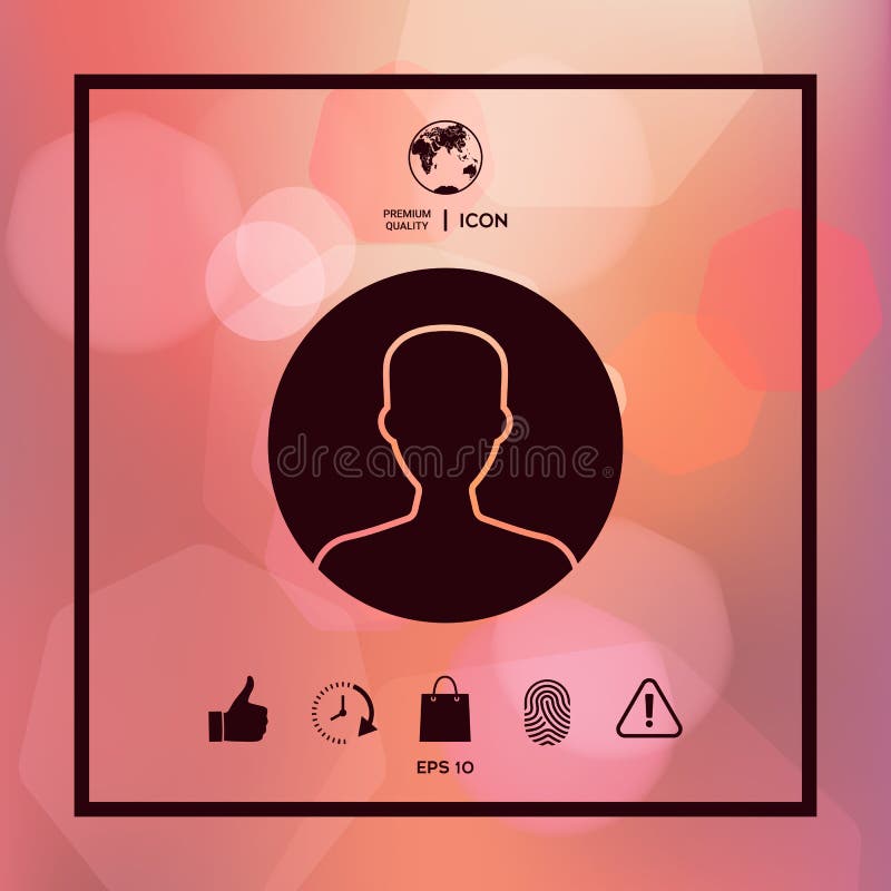 Symbol of User Icon in Circle. Profile Icon. Stock Vector ...