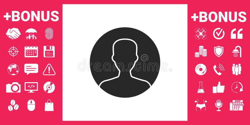 Symbol of User Icon in Circle. Profile Icon. Stock Vector ...