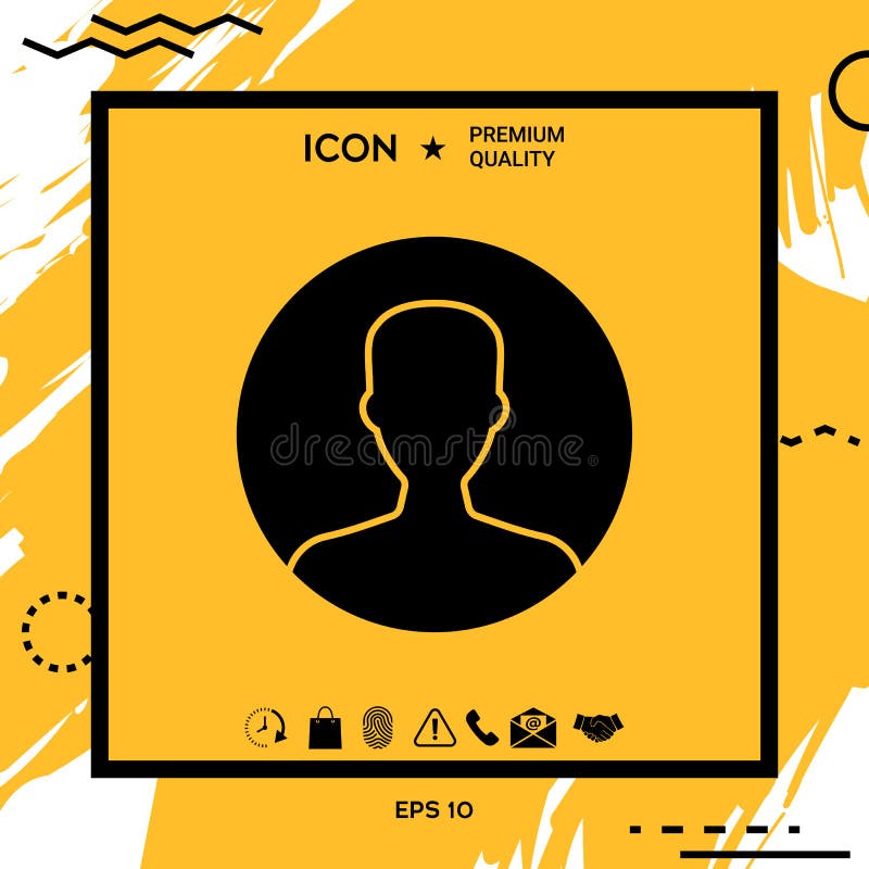 Symbol of User Icon in Circle. Profile Icon Stock Vector - Illustration ...