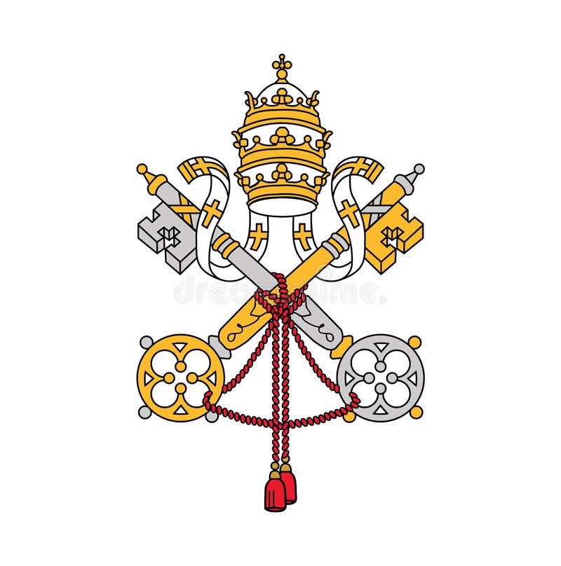Symbol of Vatican City, Vector Illustration. Stock Vector ...